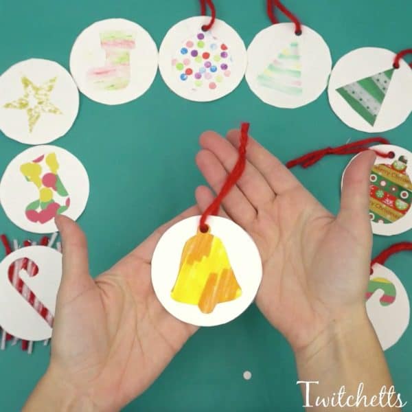 3 easy classroom Christmas ornament crafts made with 1 template