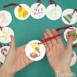 3 easy classroom Christmas ornament crafts made with 1 template