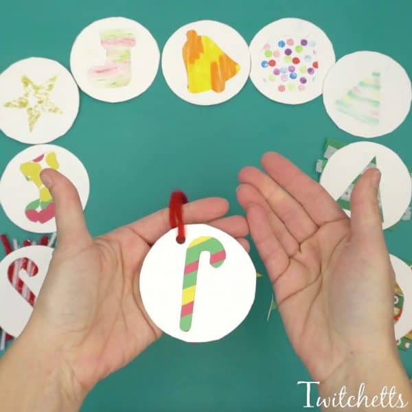 3 easy classroom Christmas ornament crafts made with 1 template