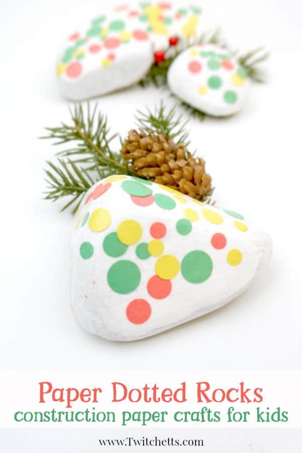 How to make dotted rocks using construction paper - Twitchetts