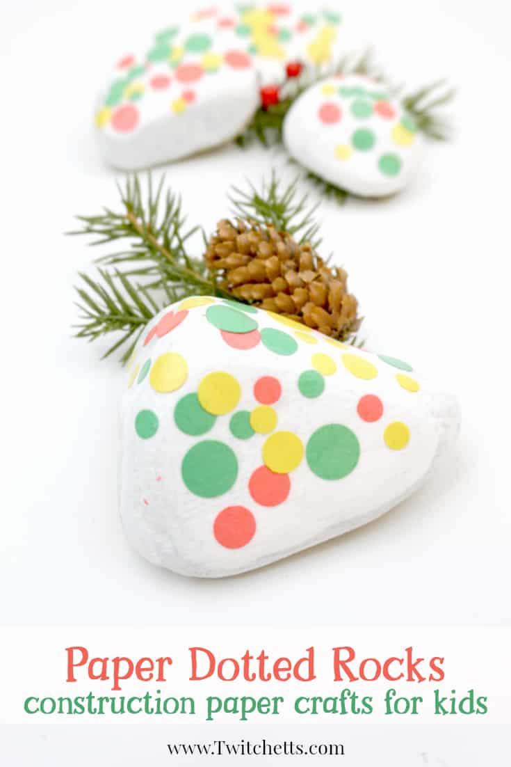 How to make dotted rocks using construction paper - Twitchetts
