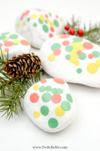 How to make dotted rocks using construction paper - Twitchetts