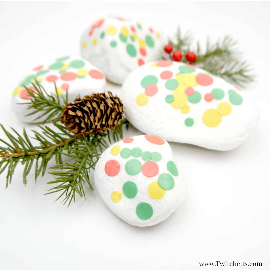 How to make dotted rocks using construction paper - Twitchetts