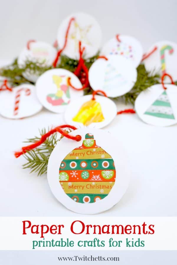 Paper Holiday Ornaments ~ Christmas Crafts for Kids - Twitchetts