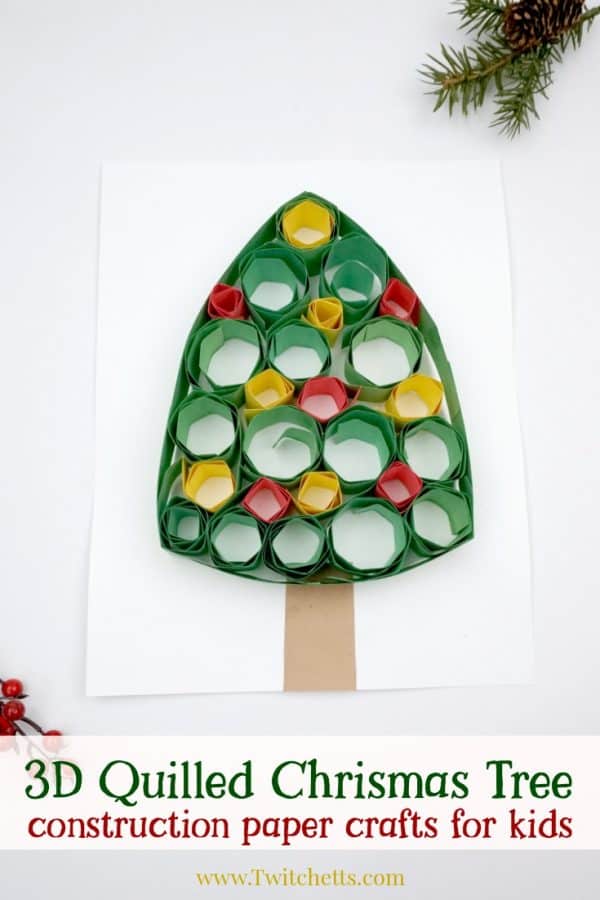 How to make a simple paper quilling Christmas Tree - Twitchetts