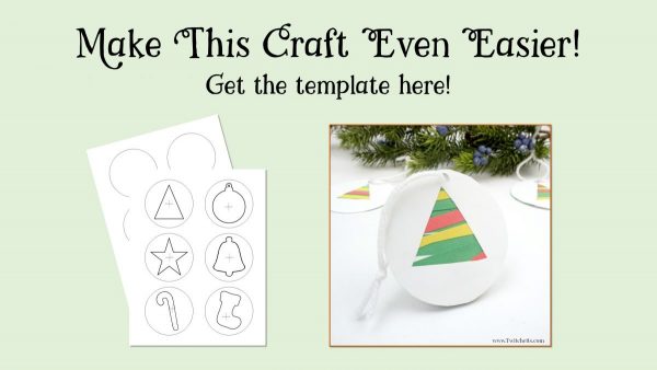 3 easy classroom Christmas ornament crafts made with 1 template