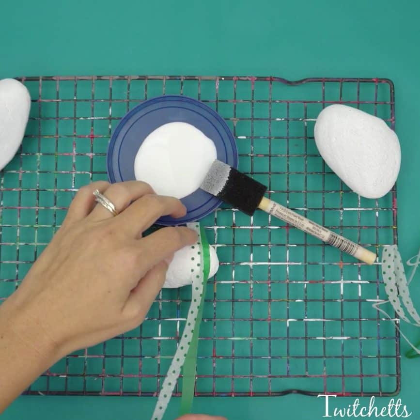 How to make Tissue Paper Christmas Rocks with kids - Twitchetts