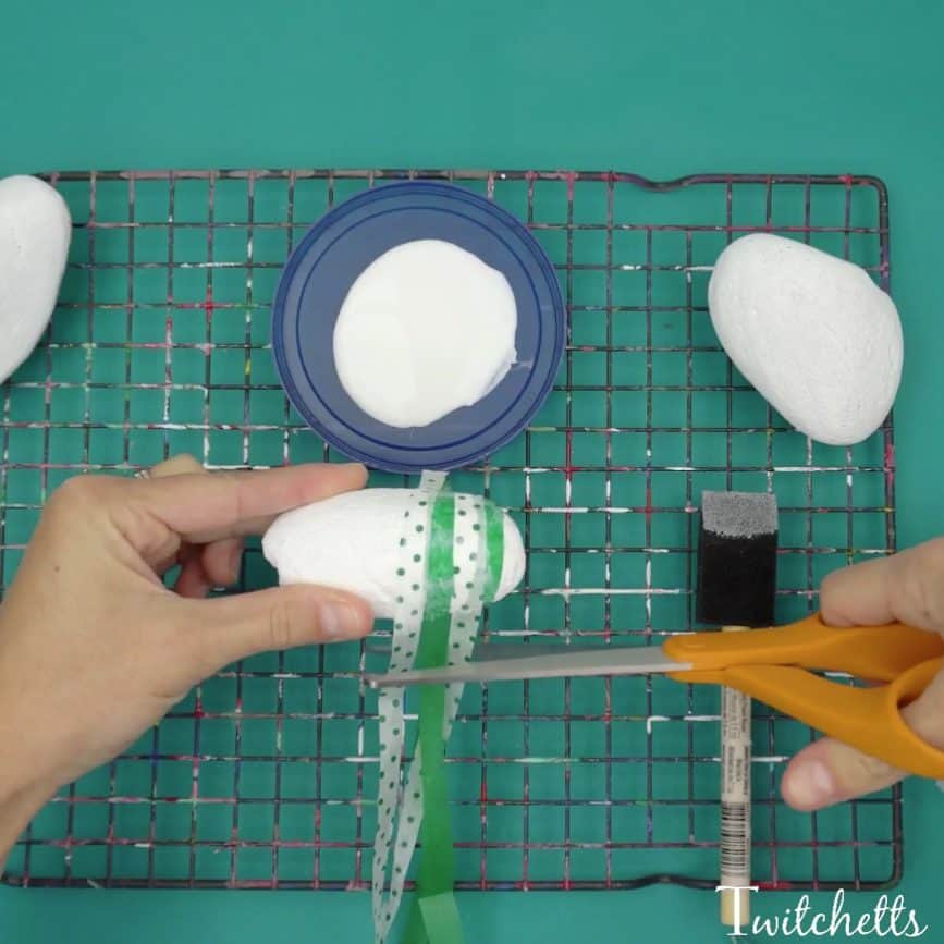 How to make Tissue Paper Christmas Rocks with kids - Twitchetts