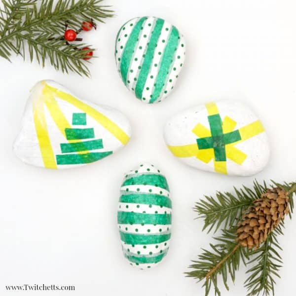 How to make Tissue Paper Christmas Rocks with kids - Twitchetts
