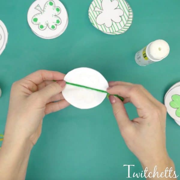 How to make a 3D paper shamrock mobile with our shamrock template
