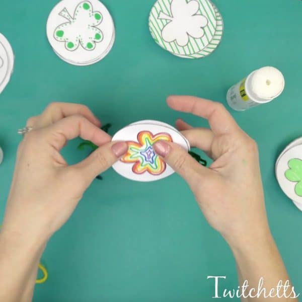 How to make a 3D paper shamrock mobile with our shamrock template