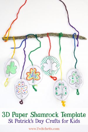 How to make a 3D paper shamrock mobile with our shamrock template