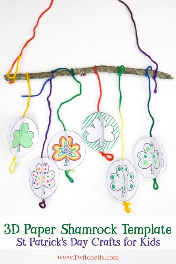 How to make a 3D paper shamrock mobile with our shamrock template
