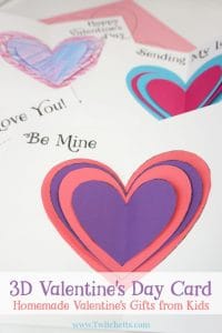 3D Valentine's Day Card ~ Homemade Valentine's Gifts from Kids