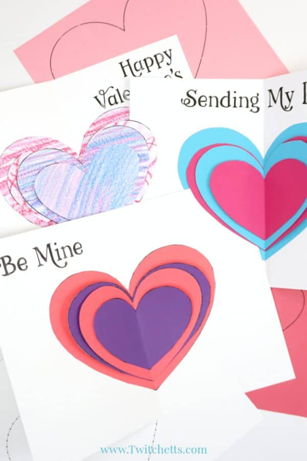 3D Valentine's Day Card ~ Homemade Valentine's Gifts from Kids