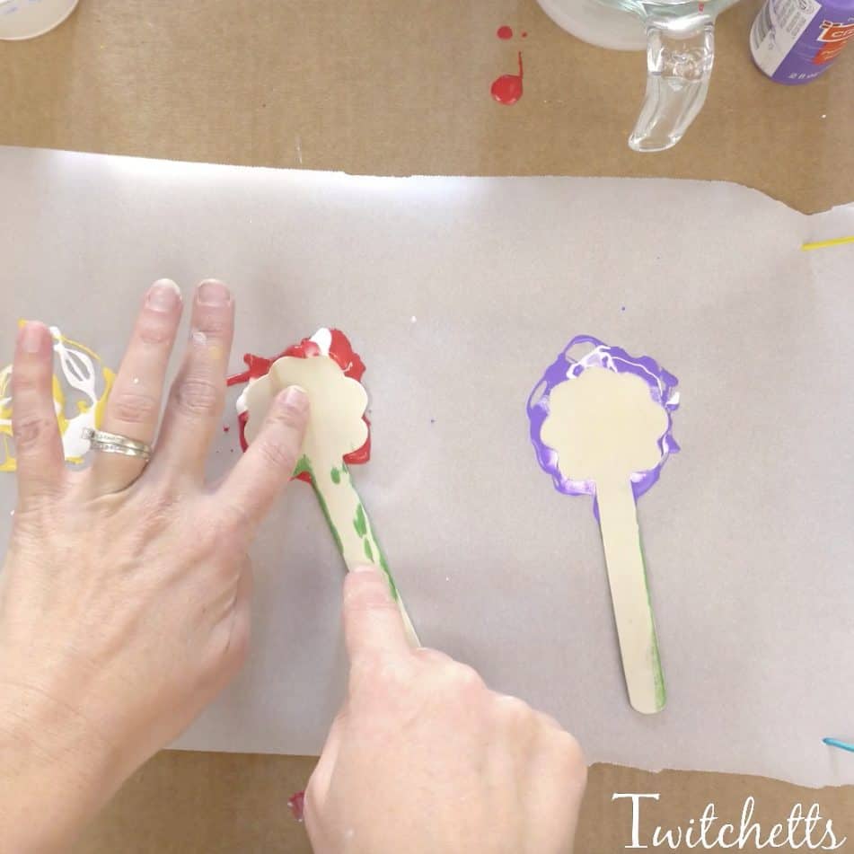 Press Painted Flowers ~ Creative Painting Ideas for Kids - Twitchetts