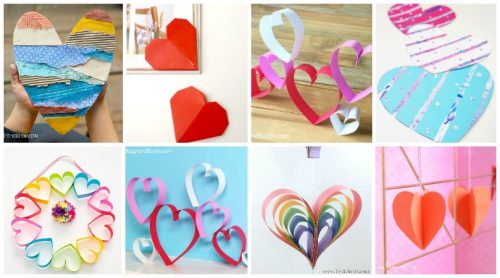 How to make construction paper heart puppets for Valentines Day