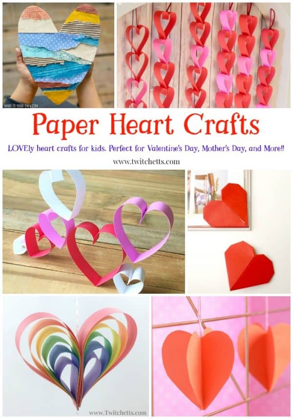 Paper Heart Crafts ~ 19 crafts that are perfect for Valentine's Day