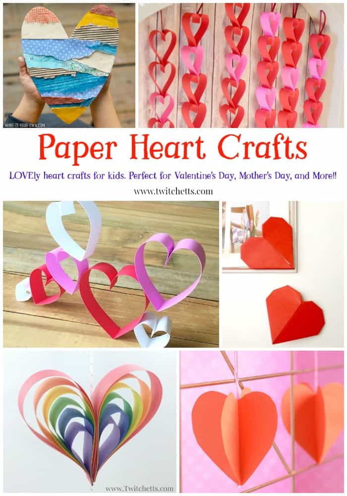 Paper Heart Crafts ~ 19 crafts that are perfect for Valentine's Day