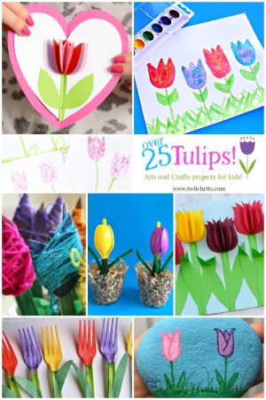 25 easy spring tulips crafts for kids to make this spring - Twitchetts