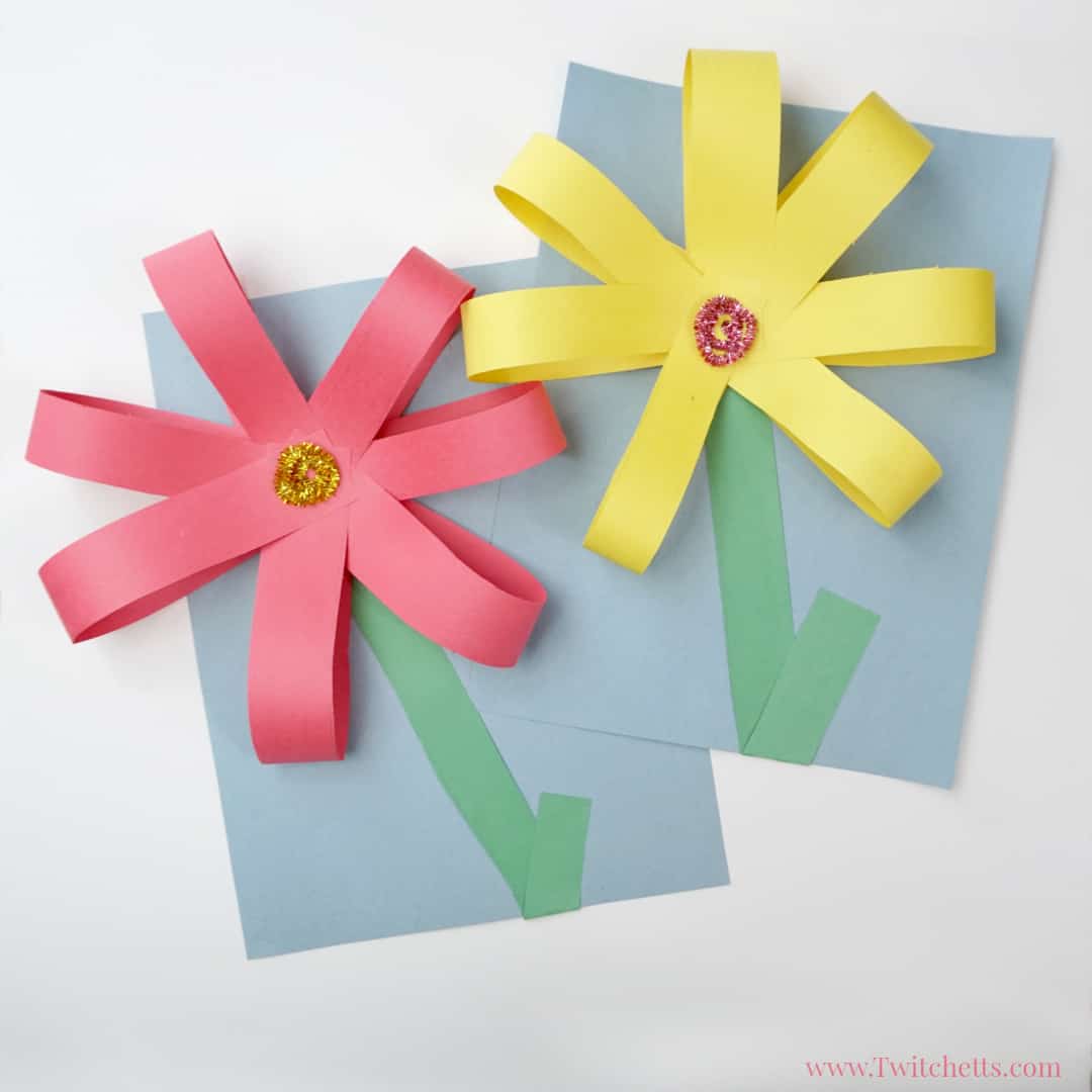 Giant Paper Flowers ~ Construction Paper Crafts for Kids - Twitchetts