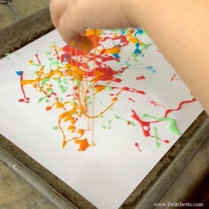 Creative painting with Oobleck that's messy fun for kids - Twitchetts