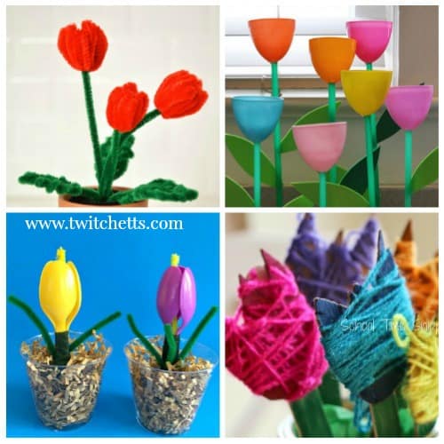 25 easy spring tulips crafts for kids to make this spring - Twitchetts