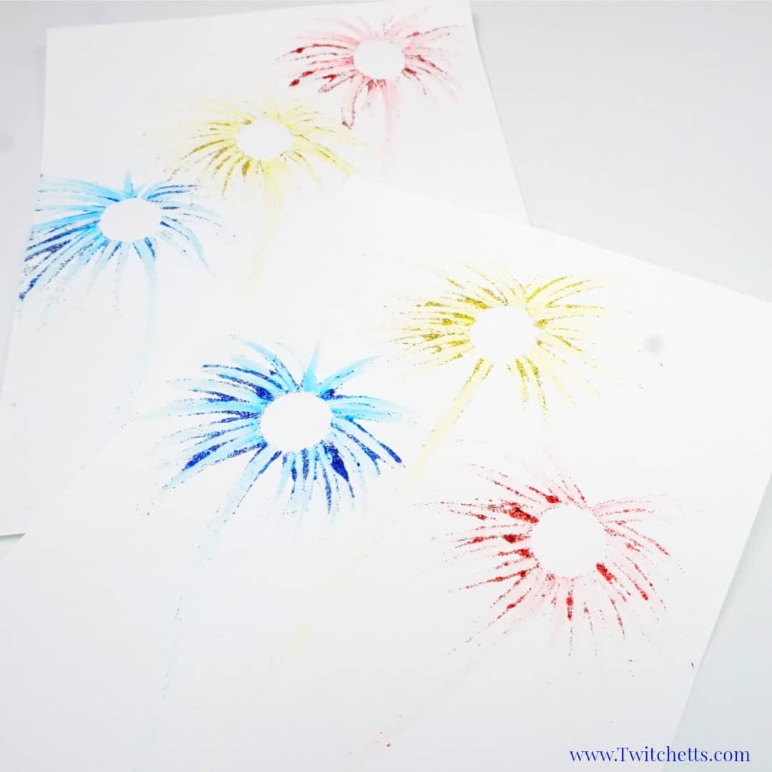 How to make sparkling firework art using mess-free glitter - Twitchetts