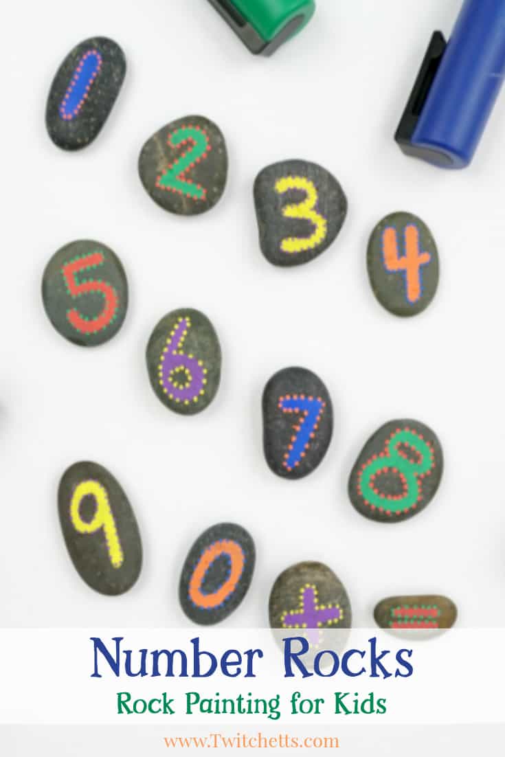 How to make simple number rocks for educational fun! - Twitchetts