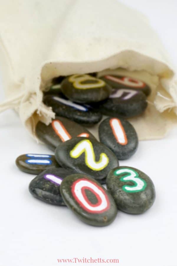 How to make simple number rocks for educational fun! - Twitchetts