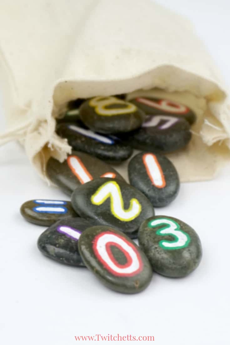 How to make simple number rocks for educational fun! - Twitchetts