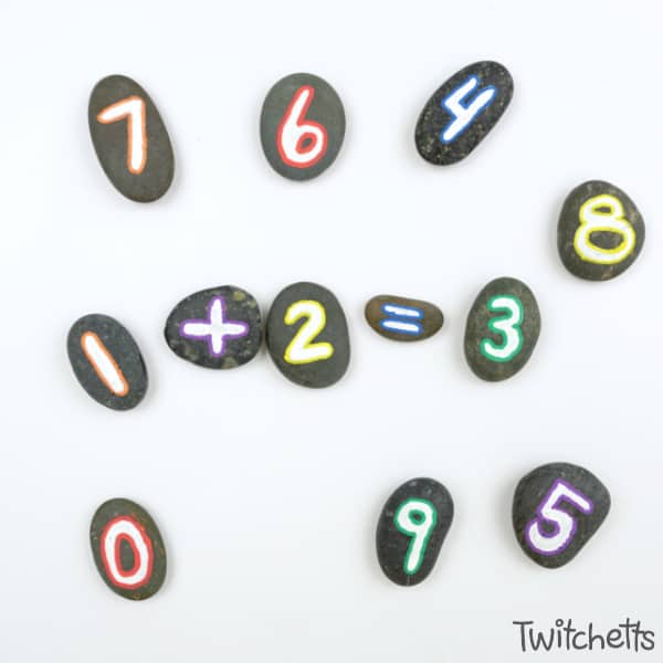 How to make simple number rocks for educational fun! - Twitchetts