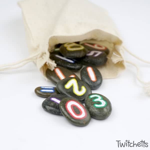 How to make simple number rocks for educational fun! - Twitchetts