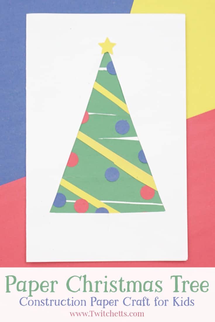 How to make an easy paper Christmas tree & build scissor skills