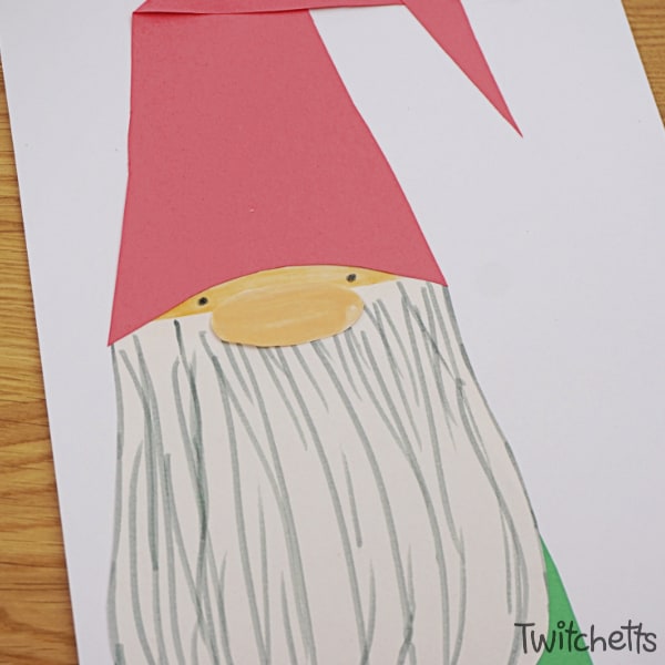 How to make an easy paper gnome craft - Twitchetts
