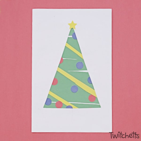How to make an easy paper Christmas tree & build scissor skills