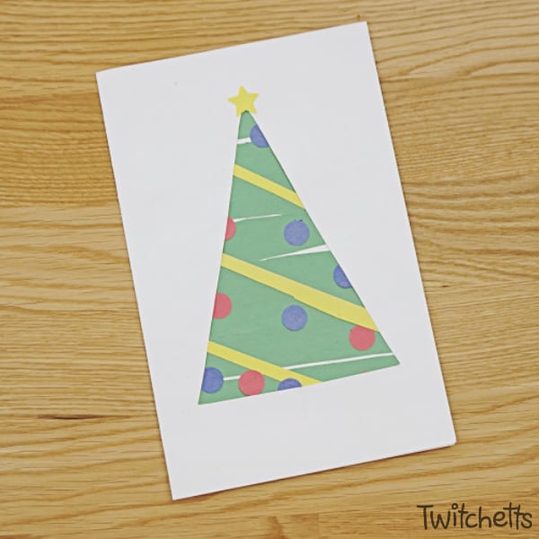 How to make an easy paper Christmas tree & build scissor skills