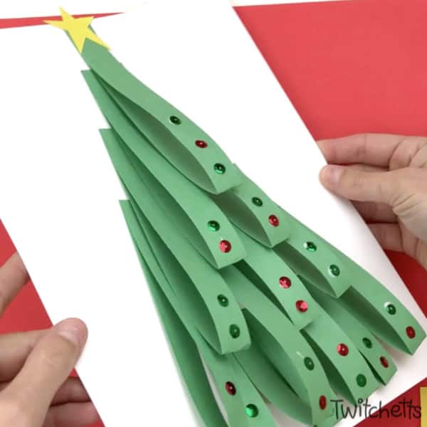 How to make a looped paper Christmas tree - Twitchetts