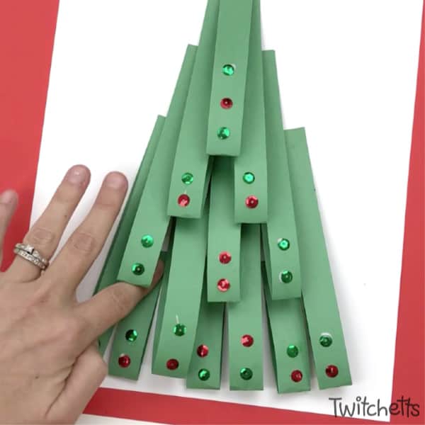 How to make a looped paper Christmas tree - Twitchetts