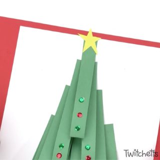 How to make a looped paper Christmas tree - Twitchetts