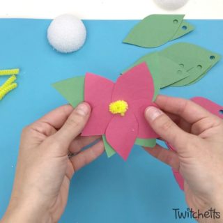 How to make a fun paper poinsettia craft with your kids - Twitchetts