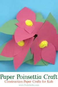 How to make a fun paper poinsettia craft with your kids - Twitchetts