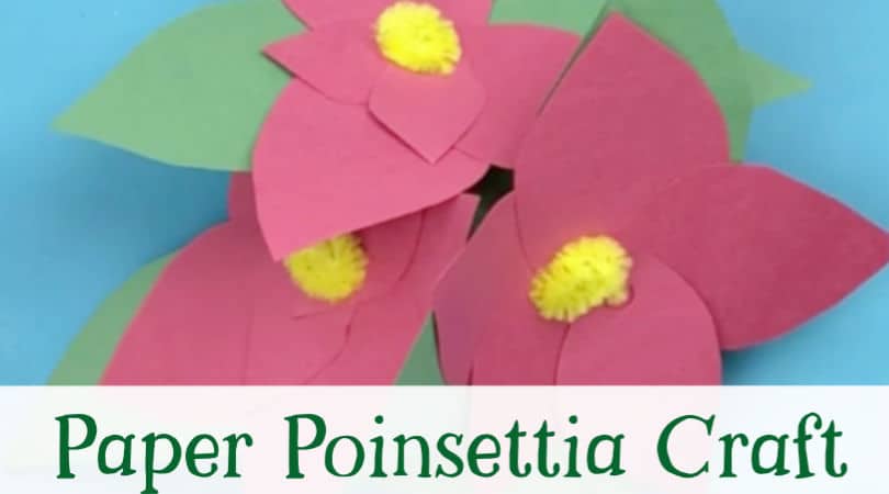 How to make a fun paper poinsettia craft with your kids - Twitchetts