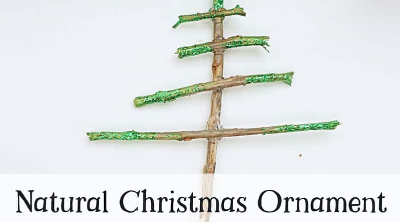 How to make sparkly tree-shaped Christmas ornaments using sticks