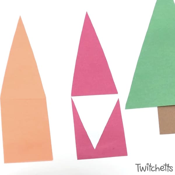 How to use shapes to make paper gnomes - Twitchetts