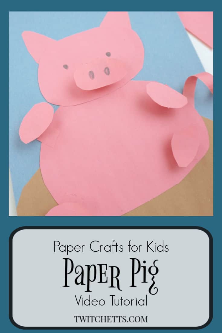 Easy Paper Pig Craft for Kids to Make - Twitchetts