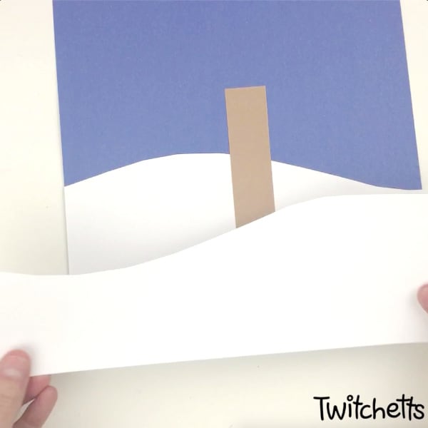 How to make a 3D winter tree craft with construction paper - Twitchetts