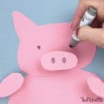 Easy Paper Pig Craft for Kids to Make - Twitchetts