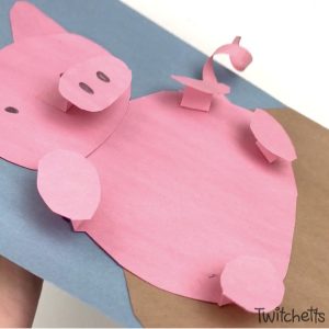 Easy Paper Pig Craft for Kids to Make - Twitchetts