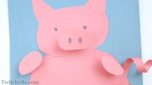 How to make a fun 3D paper pig craft for kids - Twitchetts